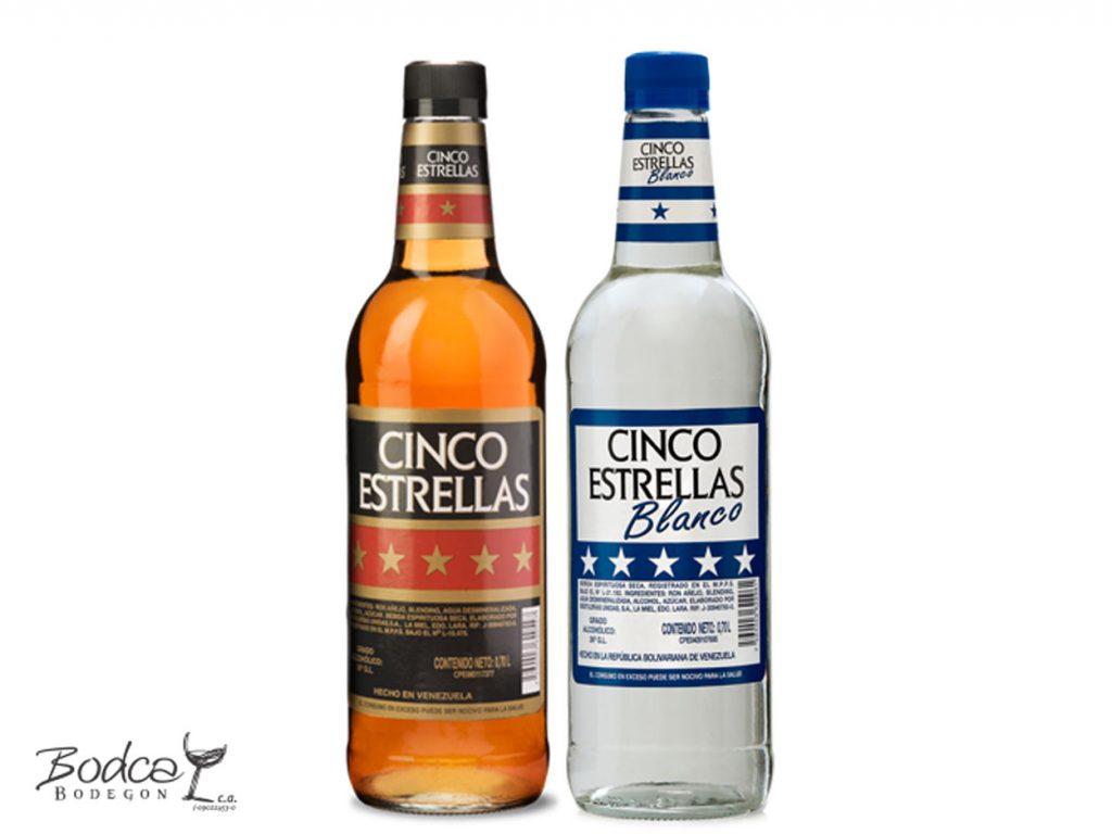 Licor de ron Cinco Estrellas